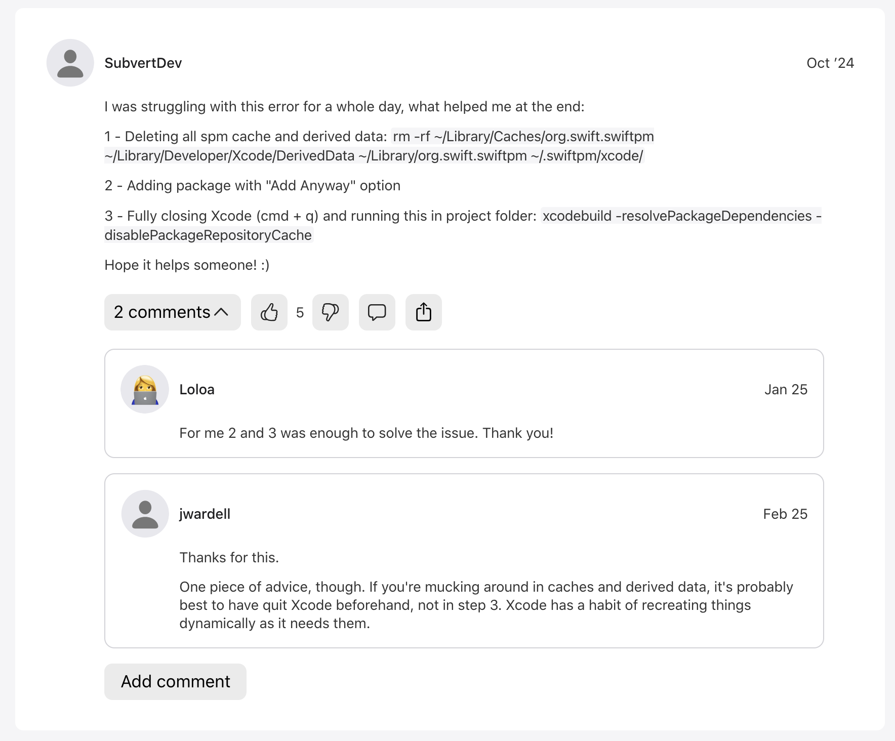 xcode package resolution failed | 许笋的 blog